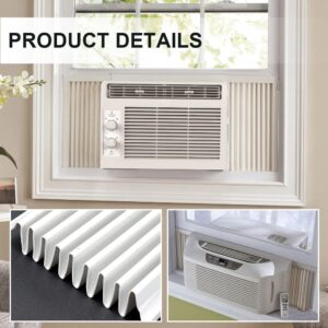 Window Air Conditioner Side Panels with Frame, 2023 New Air Conditioner Accessories Room AC Accordion Filler Curtain Kit Replacement, Adjustable Insulation AC Side Panel Include Frames