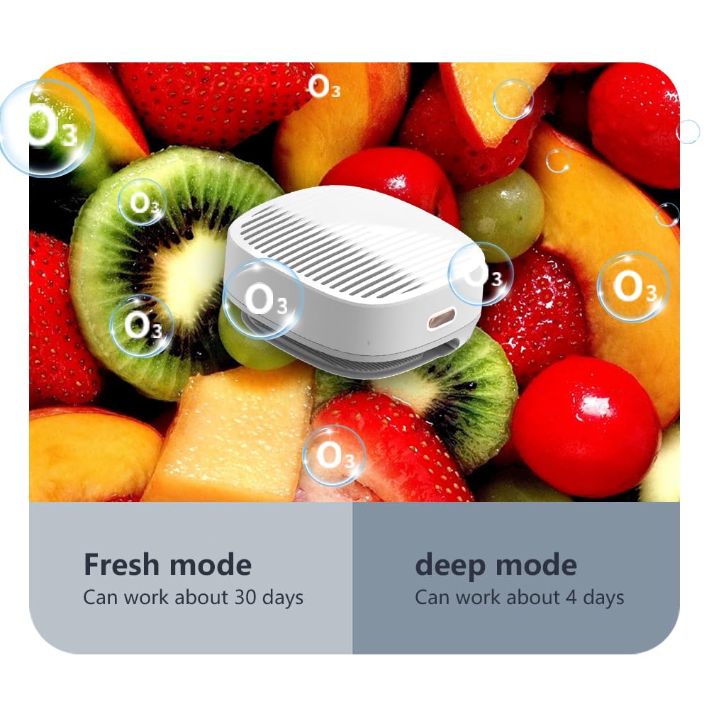 Yottew Fridge Deodorizer Rechargeable Refrigerator Deodorizer Air Freshener Reusable Fridge Odor Eliminator for Fridge, Car, Closet, Wardrobe，White