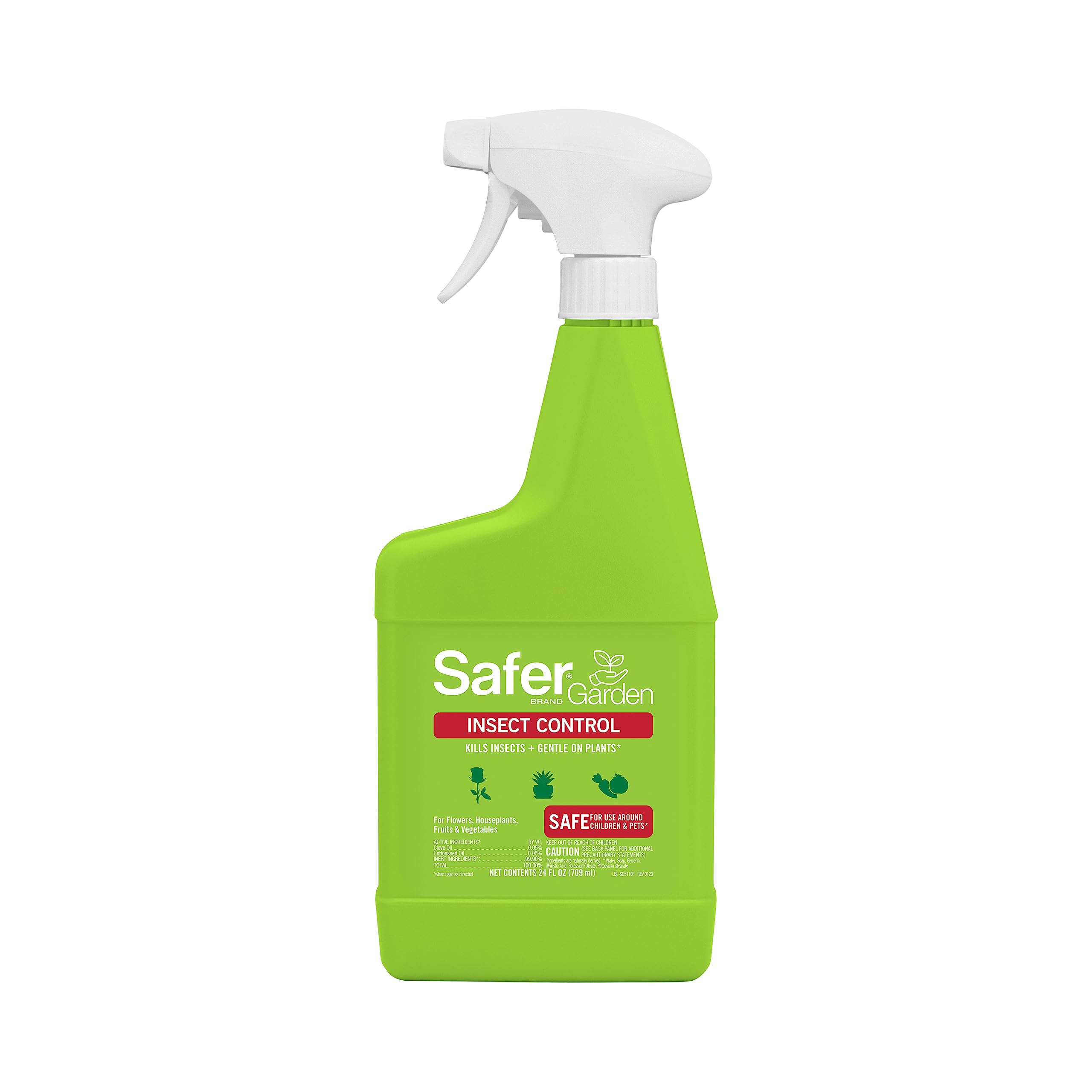 Safer Brand Garden SG5110 Insect Control and Killer Spray – Kills Aphids Beetles, Boxelder Bugs, Caterpillars, Earwigs, Spider Mites, Stink Bugs & More – Natural Oils Gentle on Plants – 24 fl oz