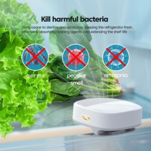 Yottew Fridge Deodorizer Rechargeable Refrigerator Deodorizer Air Freshener Reusable Fridge Odor Eliminator for Fridge, Car, Closet, Wardrobe，White