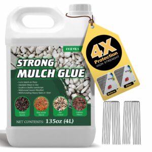 oycevila strong concentrate mulch glue, gravel binder mulch glue, non-toxic mulch glue, mulch landscape lock adhesive pea gravel stabilizer, mulch rock glue for landscaping pea gravel & bark