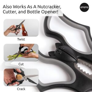 NEW!! Elizabat Kitchen Scissors by OTOTO - Halloween Goth Cute Bat Kitchen Shears, Gothic Scissors Kitchen Utensils - Spooky Bats Halloween Gifts, Cooking Scissors, Kitchen Gadgets, Goth Gifts