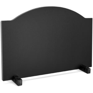 inno stage 26" fireplace back plates - iron fireback with feet, fireplace wall protection, fireplace heat reflect, black