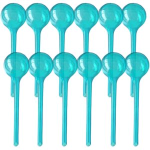 logresy plant watering stakes, large 12pcs flower automatic watering bulbs, plastic plant flower self watering aqua globes, garden self watering planter insert for daily watering