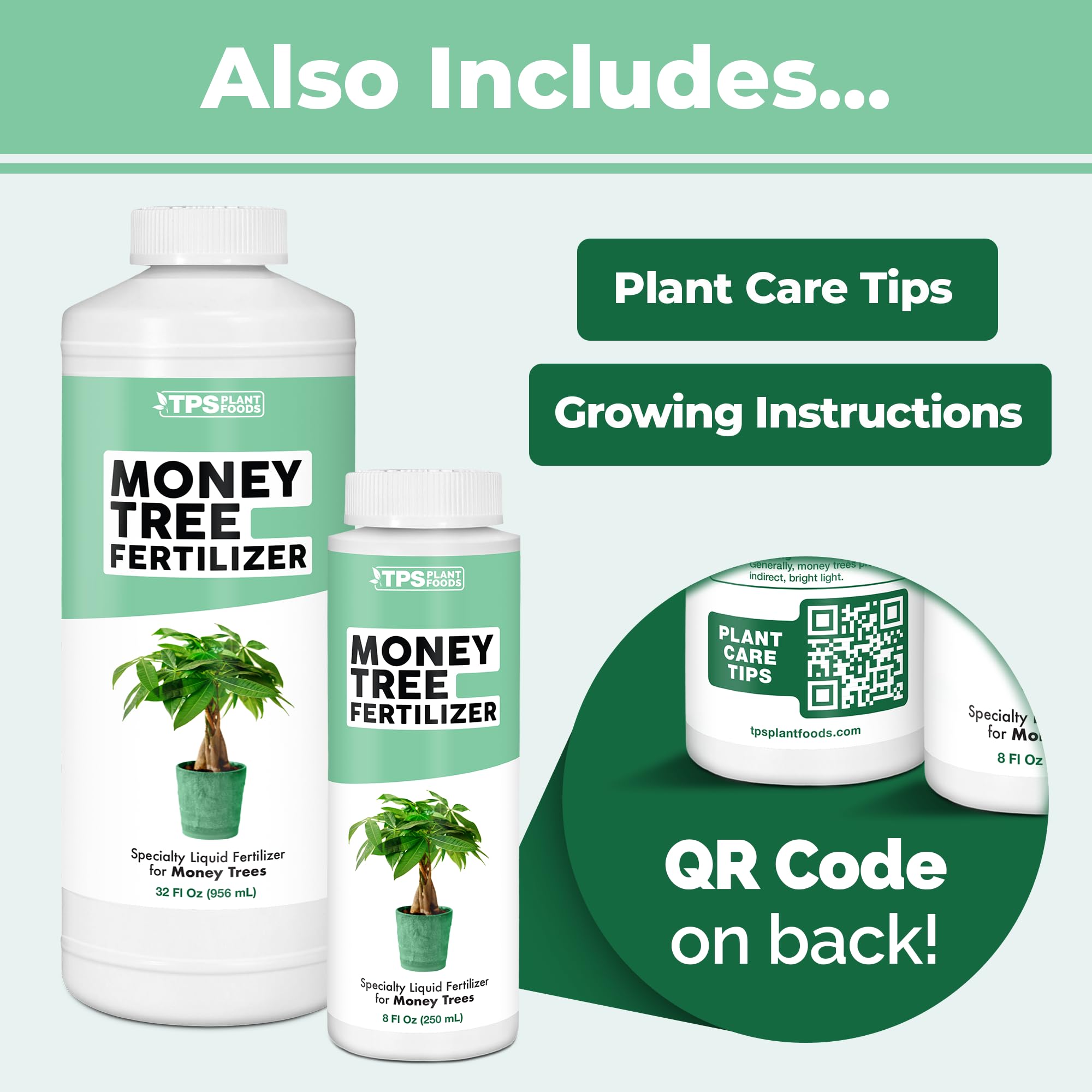 Money Tree Fertilizer for Money Trees and All Pachira Plants, Liquid Plant Food 8 oz (250mL)