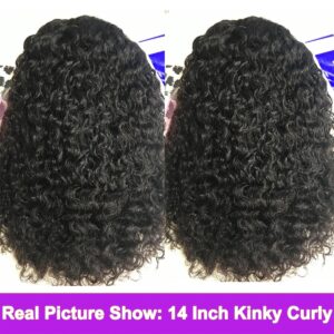 Headband Wigs Afro Curly Headband Wig for Black Women Human Hair Water Wave Natural Hair Women's Headband Wig Deep Wave 10 Inch 150% Density Machine Made No Lace deep Curly Front Headband Wig wigs