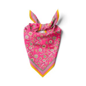 dscarf womens neck scarf 21"x21" small square | headband scarf ethnic bandana head scarf flowering breathable lightweight (flowering design 2)