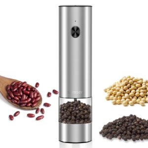 electric pepper grinder - adjustable coarseness salt & pepper mill - easy-to-clean - battery powered - one-handed operation - kitchen essential