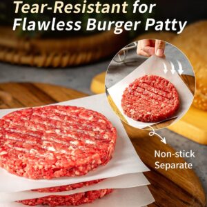 Baklicious Hamburger Patty Paper – 1100Pcs of 5.5"x5.5" Non-Stick Patty Paper Squares – Craft Perfect Burgers! Elevate Your Game with Seamless Separation & Versatile Use in Oven, Microwave,Freezer!