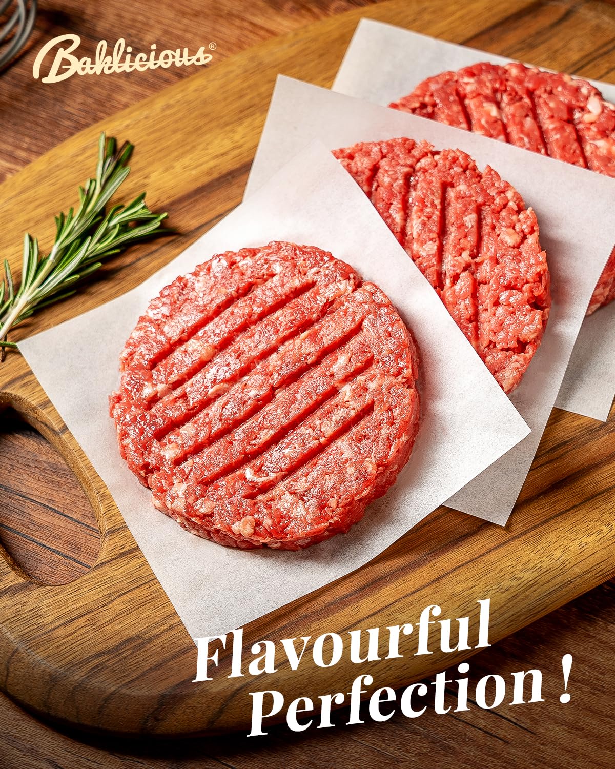 Baklicious Hamburger Patty Paper – 1100Pcs of 5.5"x5.5" Non-Stick Patty Paper Squares – Craft Perfect Burgers! Elevate Your Game with Seamless Separation & Versatile Use in Oven, Microwave,Freezer!