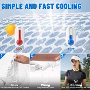 Sukeen Cooling Stretchy Visor Free Size Cool Hat with UV Protection Brim Peak Vizor for Golf,Tennis,Cycling,Running (White)