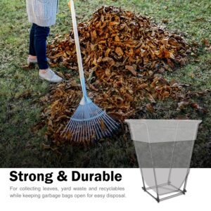 Metal Trash Bag Holder - Garbage Bag Holder Frame Holds 30-45 Gallon Bags-Multi-Use Outdoor Leaf Bag Stand for Yard Camping Garden Lawn Party Supplies (1PC)