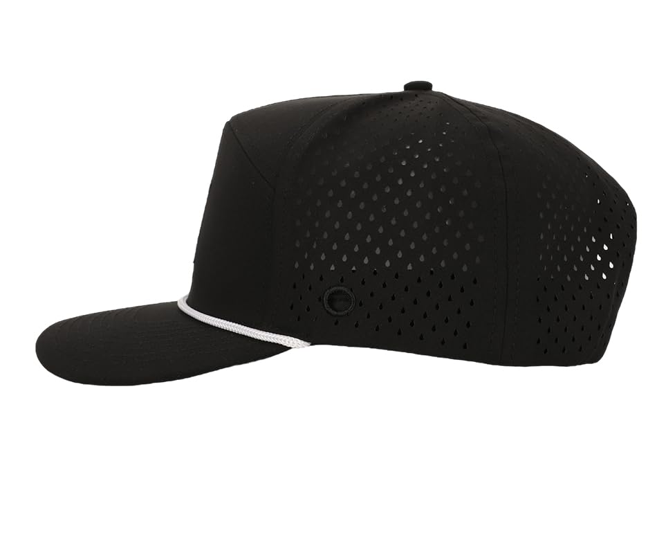 SixHats Arrow Waterproof & Sweat Proof Hat | Available in 3 Sizes | Golf Tee Holder, Black, Medium-Large