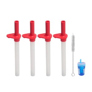 klowoah replacement straws and bite valve compatible with zak designs kelso 15 oz water bottle (pack of 4)