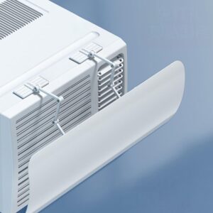 ac vent deflector, air conditioner deflector for window units, vent air deflectors, made of pvc easy to install, freely cut, white