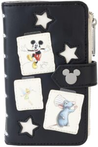 loungefly disney100th anniversary sketchbook flap wallet