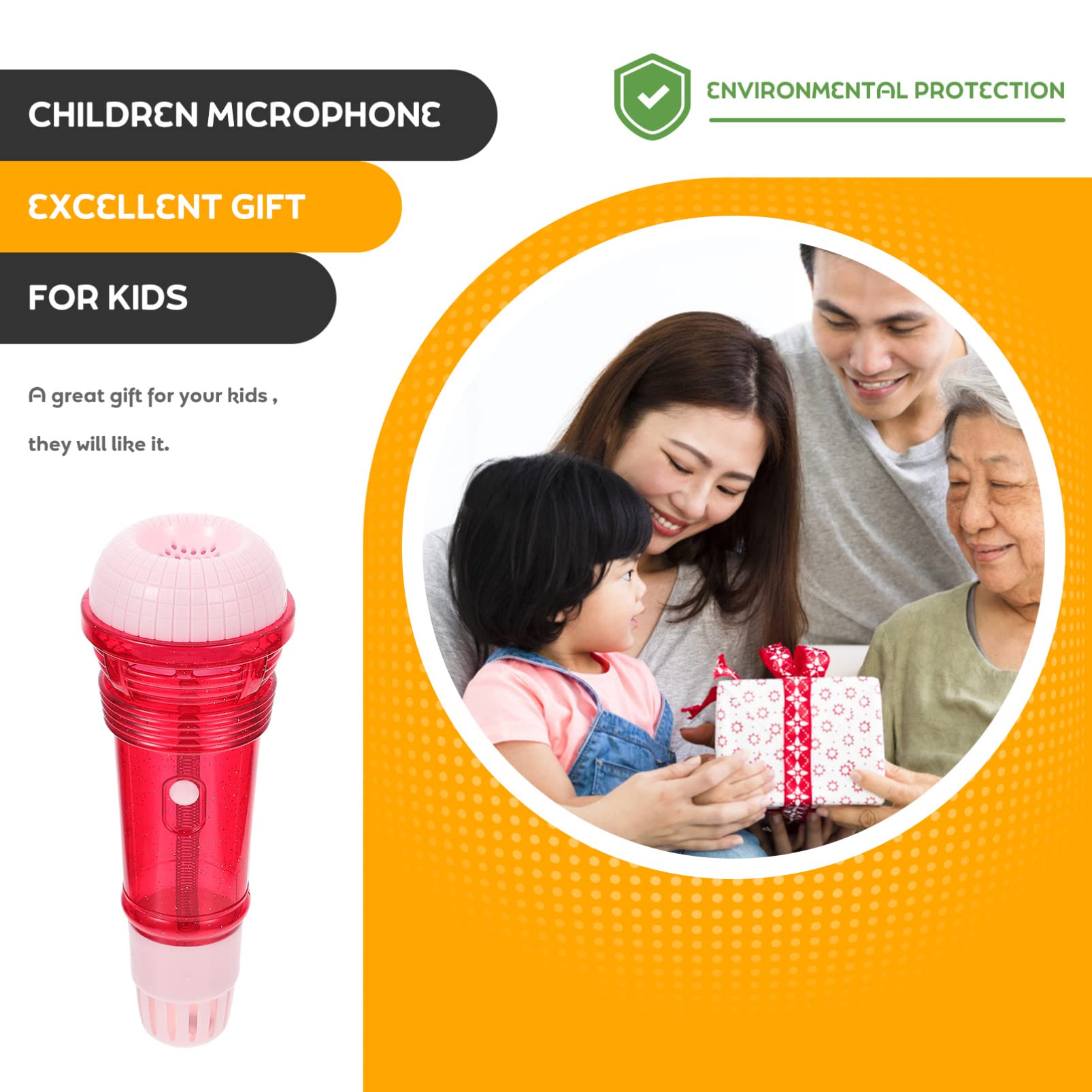 Zerodeko Echo Microphone Kids Plaything Sing Toy Children Education Toy Kids Microphone Toy Children Microphone Toy Educational Toy Physical Echo Principle Toy Microphone Plaything