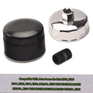 TY26640 Oil Filter Wrench - AM125424 Engine Oil Filter Kit Compatible With John-Deere Replaces GY20577,AM39687, AM119567, AM101207, TY26640