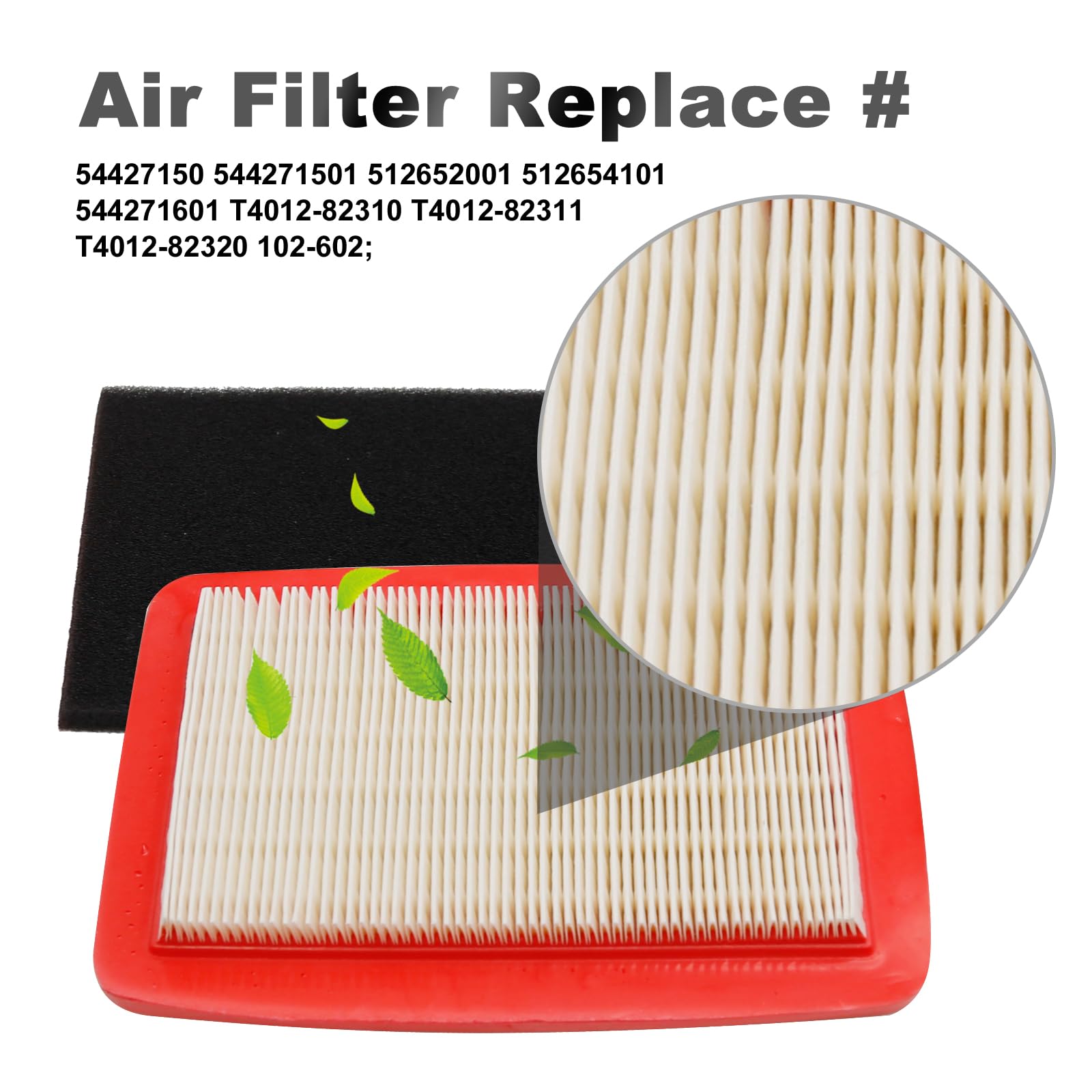 544271501 512652001 Air Filter Replacement for Red Max EBZ8500 EB7000 EBZ7500 EB8000 EBZ7001 EBZ7100 Replacement for Husqvarna 170BF 170BT 180BF 180BT 370BFS 380BTS Repl.# T4012-82310 T4012-82320