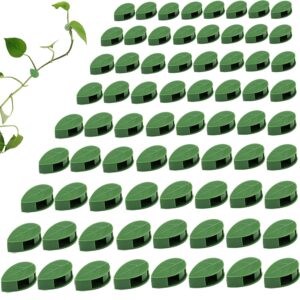 luotivon 72 pcs plant climbing wall fixture clips, plant fixer invisible wall vines fixing clips with 72 pcs acrylic adhesive sticker, self-adhesive hook plant vine support holder