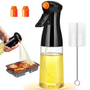 leaflai olive oil sprayer, 200ml rotatable nozzle olive oil spray bottle for cooking premium oil mister with brush oil spritzer for air fryer, bbq, salad, baking,grilling kitchen gadgets