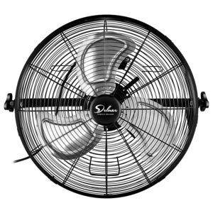 simple deluxe 20 inch high velocity 3 speed, black wall-mount fan