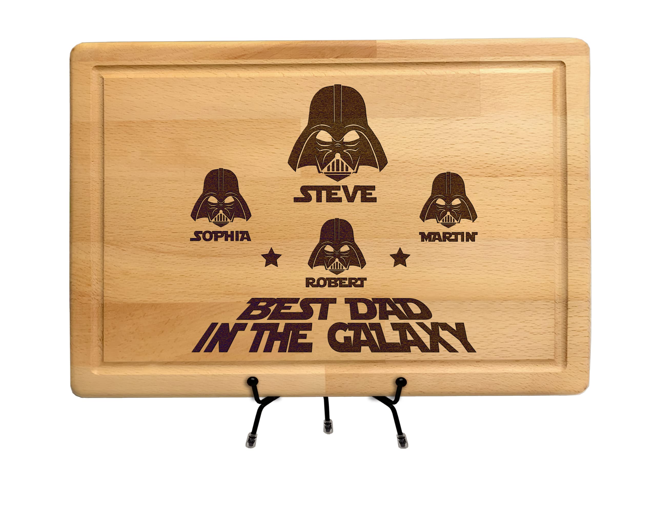 Personalized I am Their Father StarWar Dad Gift Cutting Board, Fathers Day Gifts from Kids, Funny Star War Gift, Darth Character Plaques, Custom Name Stars War Mens Gift, Gift from Daughter or Son