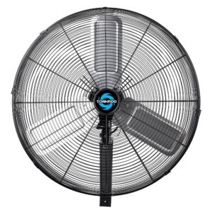 tornado 24 inch pro series high velocity oscillating wall mount fan for commercial, industrial use 3 speed 7600 cfm 6.6 ft cord ul safety listed