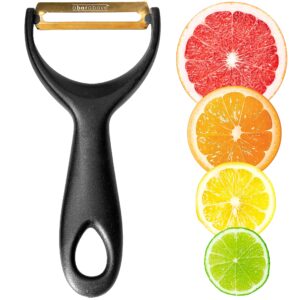 a bar above professional quality citrus peeler - fruit peeler for oranges & lemons - premium stainless steel bar tool - garnish citrus zester - professional grade bar tools - orange peel for cocktails