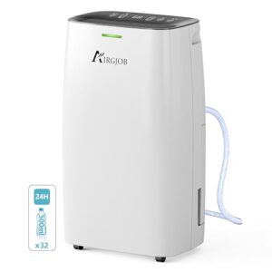 32-pint dehumidifier for basement and large room - 2000 sq. ft, quiet dehumidifier for large capacity room home bathroom basements - auto continuous drain remove moisture with child lock