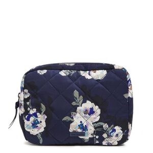 vera bradley performance twill cord organizer, blooms and branches navy