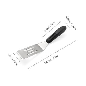 Small Metal Spatula,Mini Spatula for Flipping, Cooking and Baking,Stainless Steel Brownie Spatula with Non-Slip Handle for kitchen Use