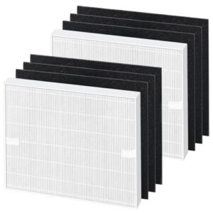 2 pack ap-1512hh replacement filter for coway airmega filter ap-1512hh 200m coway air purifiers by blutoget - ap-1512hh-fp ap-1518r ap-1519p-2 hepa filters and 6 carbon filters-part #3304899