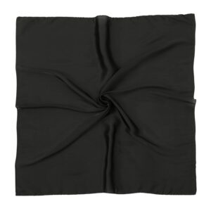 RIIQIICHY 35 Inch Black Head Scarf for Women Hair Scarf Like Silk Scarf Square Scarf Bandanas for Women