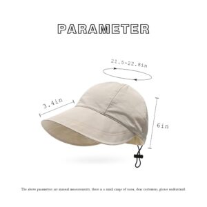 huablo] UPF 50+ Womens Sun Hat Wide Brim Sun Hat UV Protection Hiking Fishing Hats ZYMao-0001 Beige