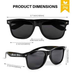 Dwenarry Bachelorette Party Favors Sunglasses Retro Black Sunglasses Bridesmaid Proposal Gifts Bride Tribe Shades Party Supplies 12 pack