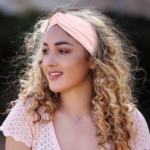 Mandydov 8 Pack Wide Headbands for Women, Soft Stretchy Turban Headband Hair bands Head Bands Hair Wraps with Twisted Knots for Clean Face Makeup Yoga Workout