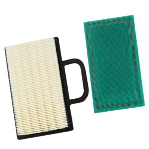 demjamr 499486s air filter with 273638s pre filter compatible with bs 18-26 hp intek v-twins engine, replace for bs 499486 698754 691007 695667 air cleaner