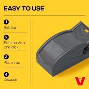 Victor M070B Easy and Safe-Set Power Kill Mouse Trap Quick and Clean Rodent Disposal - 2 Reusable Mouse Traps