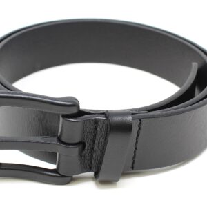 BC Belts Metal Free Full Grain Leather Belt - Hypoallergenic No Nickel and TSA Approved (Black-XL)