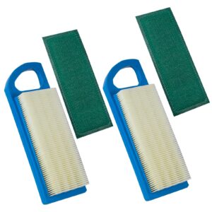 demjamr 2 pack 698083 air filter with pre filter compatible with bs 14-20hp engine lawn mower, replace for bs 697153 697014 795115 697634 797008 air cleaner