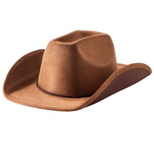 Spooktacular Creations Halloween Unisex Cowboy Hat, Adults Cowboy Costume, Brown Western Cowboy Hat Accessories for Adults and Kids Cosplay Dress-Up Party