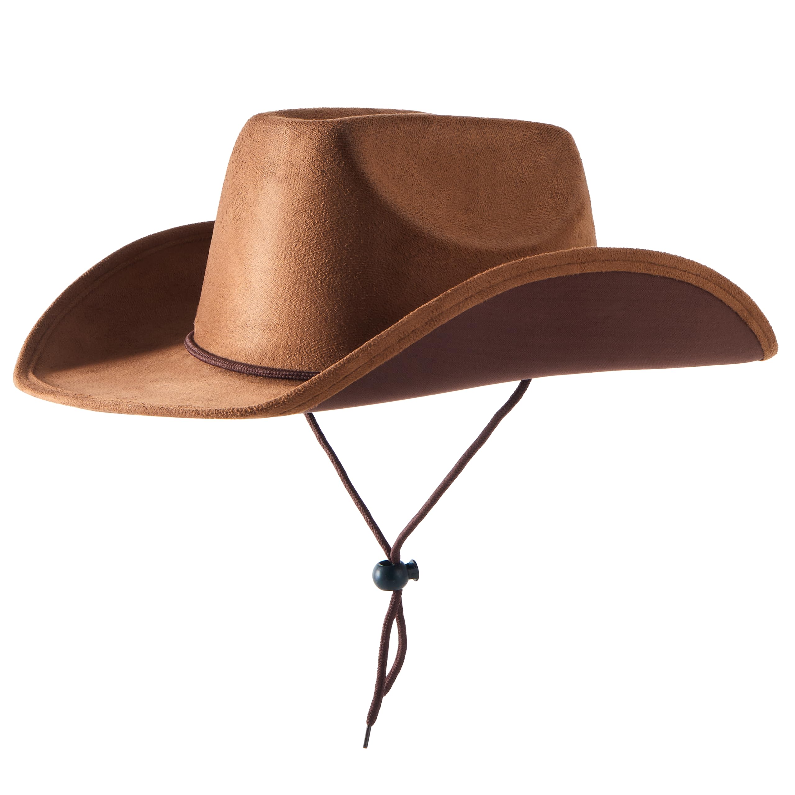 Spooktacular Creations Halloween Unisex Cowboy Hat, Adults Cowboy Costume, Brown Western Cowboy Hat Accessories for Adults and Kids Cosplay Dress-Up Party