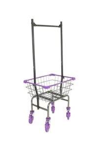 chamin 1.5bu chrome coated cart for house and commercial (lavender color) (powder coating, 1.5 bushel)