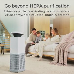 Puraclenz Core Air & Surface Purifier – H13 True HEPA Removes Allergens, Smoke, Dust, Pollen + PCO Purification Destroys Mold Spores, Viruses & Bacteria Mid-Air & On Surfaces; Covers Up To 1,575 SqFt