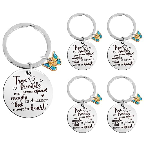 Ouligay 5Pcs Friend Keychain Friendship Keychain Friendship Gifts for Women Female Bestie Bff Best Friends Birthday Gifts Long Distance Friendship Gift Friends Are Never Apart Keychain