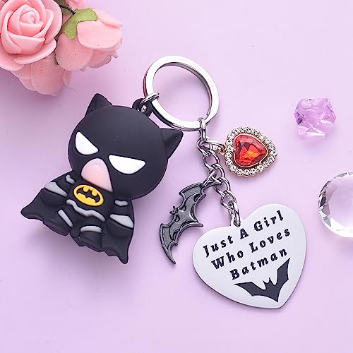 B*tman Merchandise Keychain Superhero Gifts For Teen Girls Daughter Women Birthday Gift Keychains