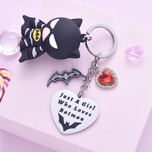 B*tman Merchandise Keychain Superhero Gifts For Teen Girls Daughter Women Birthday Gift Keychains