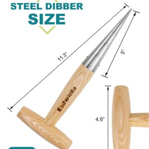 Dibber with 5 Inch Measurements Seed Dibber Garden Tool Hand Dibbler Seed Planter Tool Seed Dispenser Hole Digger for Planting Small Seeds Seedlings Sowing Seeds Transplanting Plants Planting Bulbs