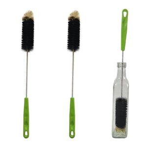 2 pack 16" bottle brush, dokpod long handle cleaning brushes for long narrow neck bottle cleaning water beer wine sports bottle thermos flask bottles cleaning hummingbird feeder vase cleaning brushes